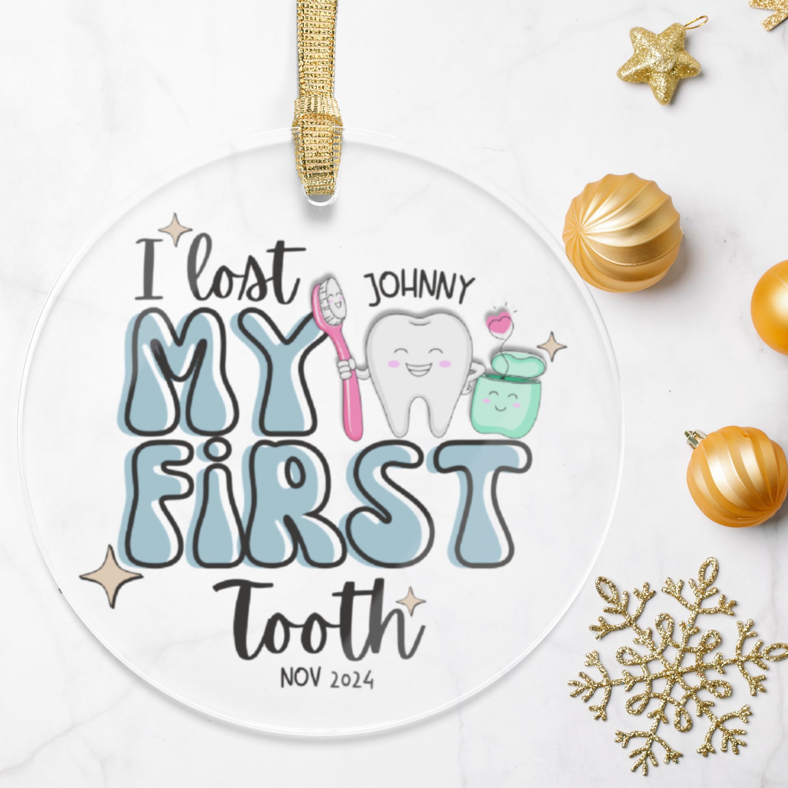 Custom I Lost My First Tooth Christmas Ornament Milestone Christmas ...