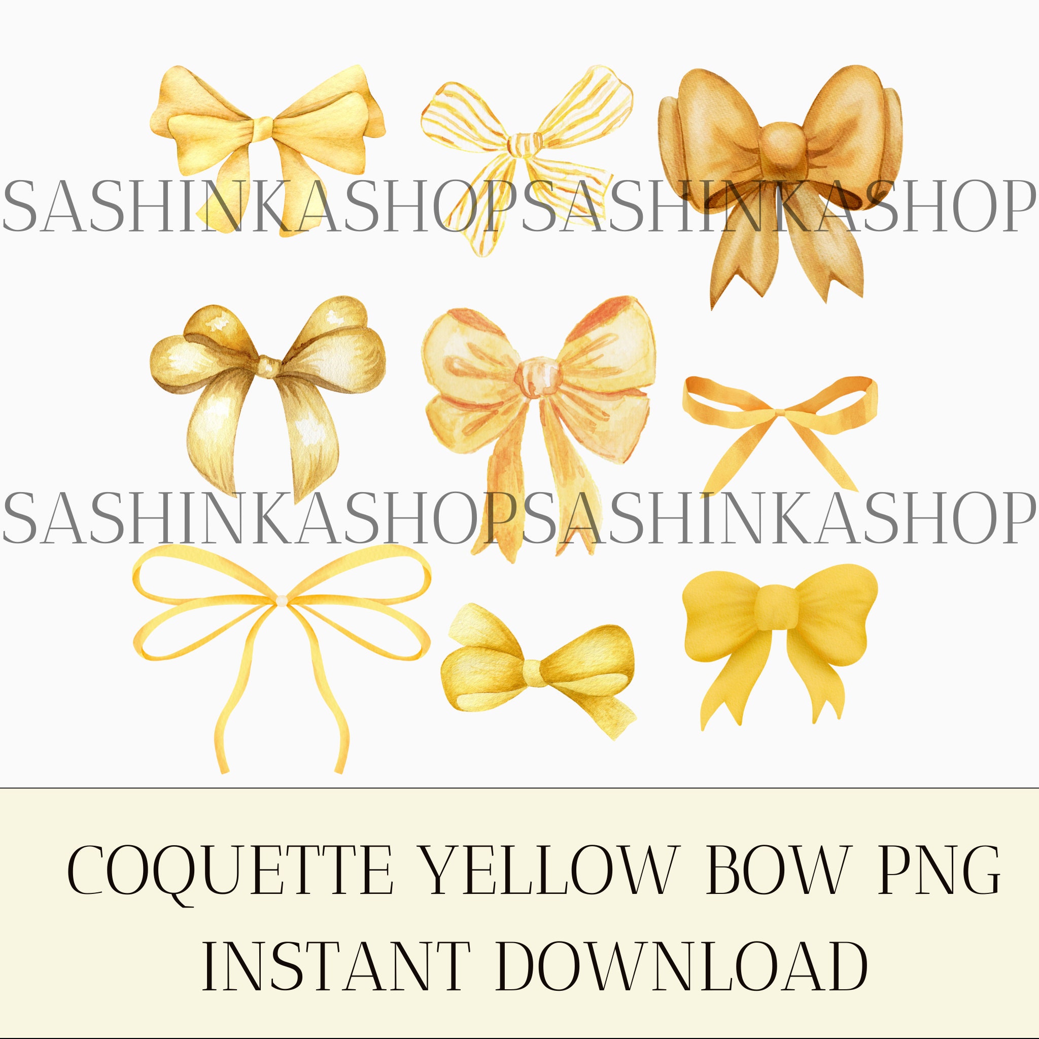 Coquette Yellow Bows PNG, Soft Girl Era PNG, Coquette Home Decor ...