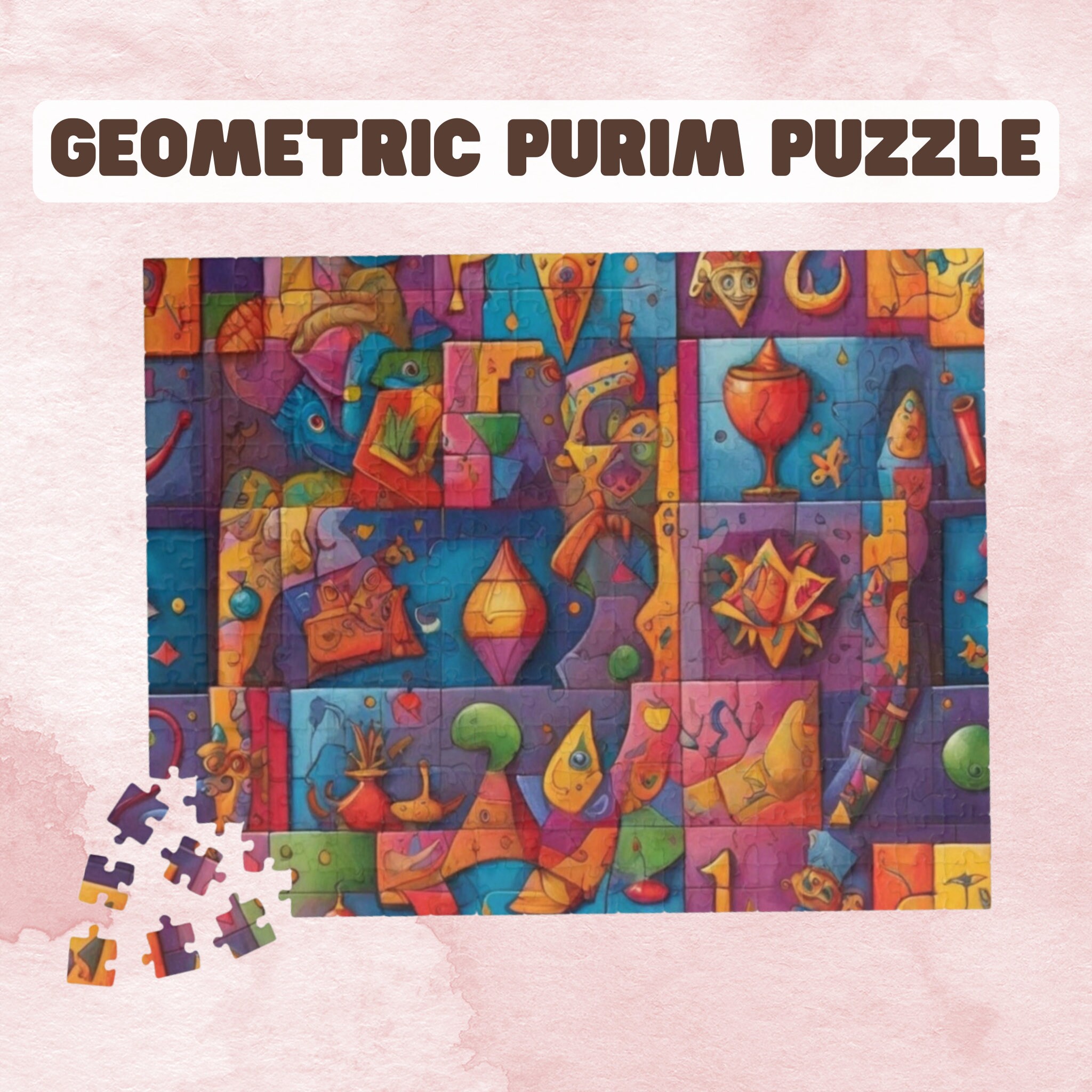 Purim Puzzle Collection, Jewish Holiday Puzzle, Geometric Puzzle ...