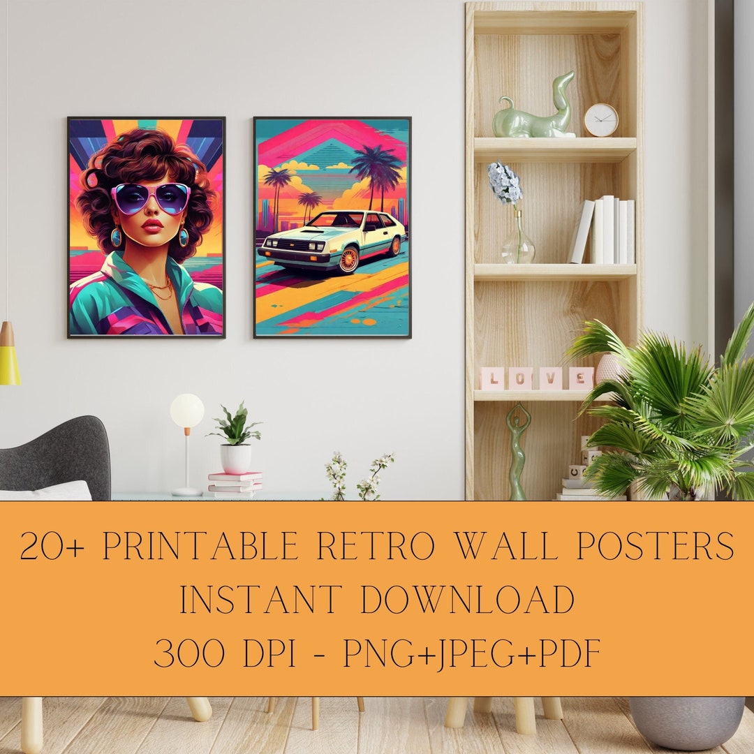 20 Printable Vintage Retro Wall Decor Art Prints for Home Decor Vintage ...