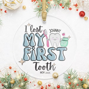 Custom I Lost My First Tooth Christmas Ornament Milestone Christmas ...