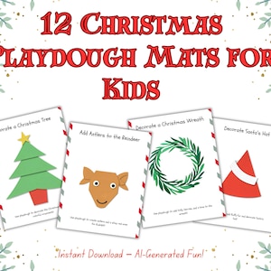 12 Printable Christmas Playdough Mats | Holiday Activity for Kids ...