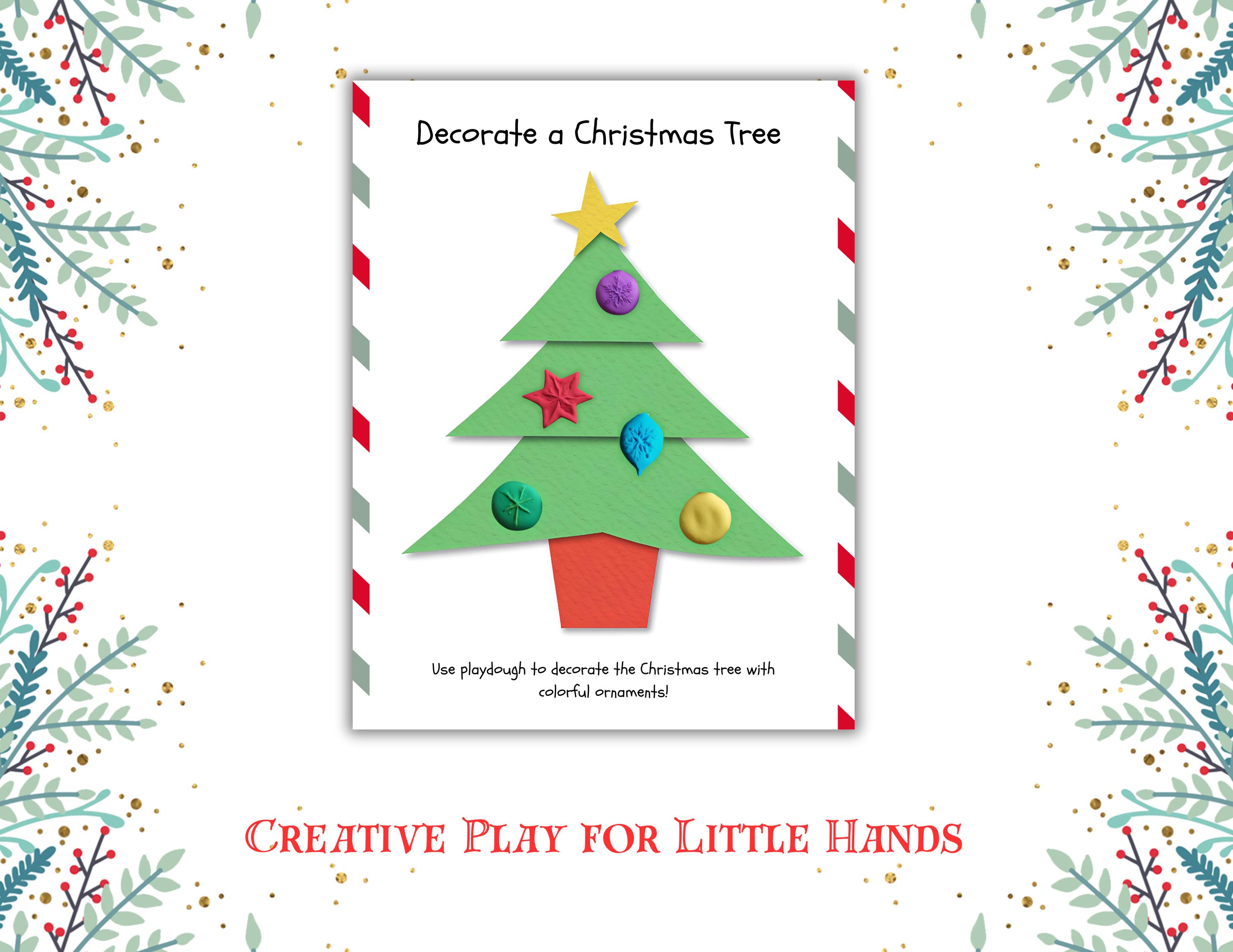 12 Printable Christmas Playdough Mats | Holiday Activity for Kids ...