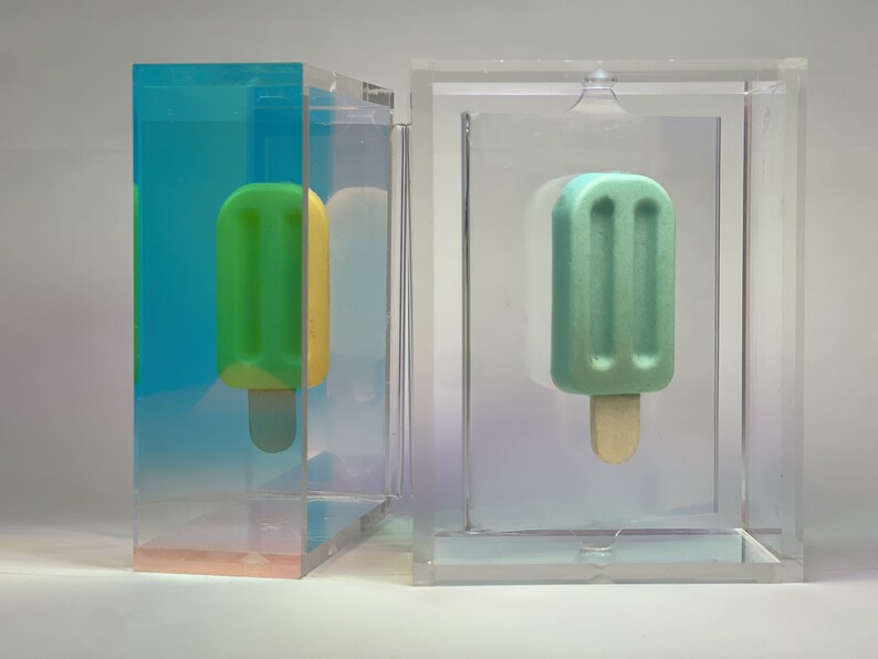 Custom Popsicle Resin Art Modern Home & Office Decor Handmade Desktop ...