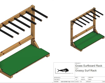 DIY Surfboard Rack Blueprints, for Longboards - Etsy