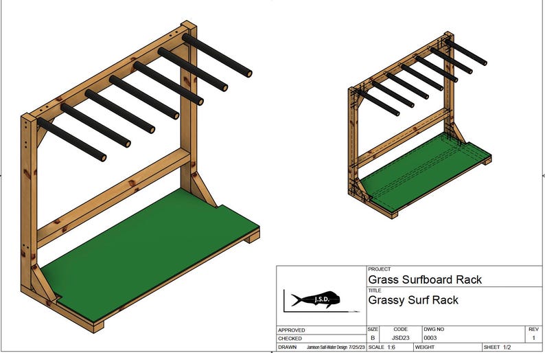 DIY Surfboard Rack Blueprints - Etsy
