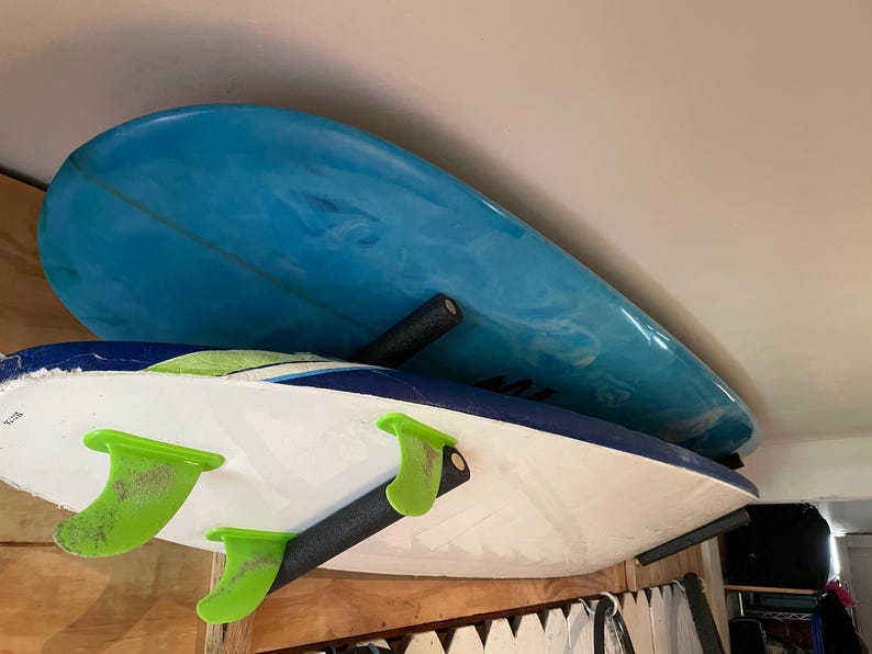 DIY Wall Mounted Horizontal Surfboard Rack, Blueprints - Etsy