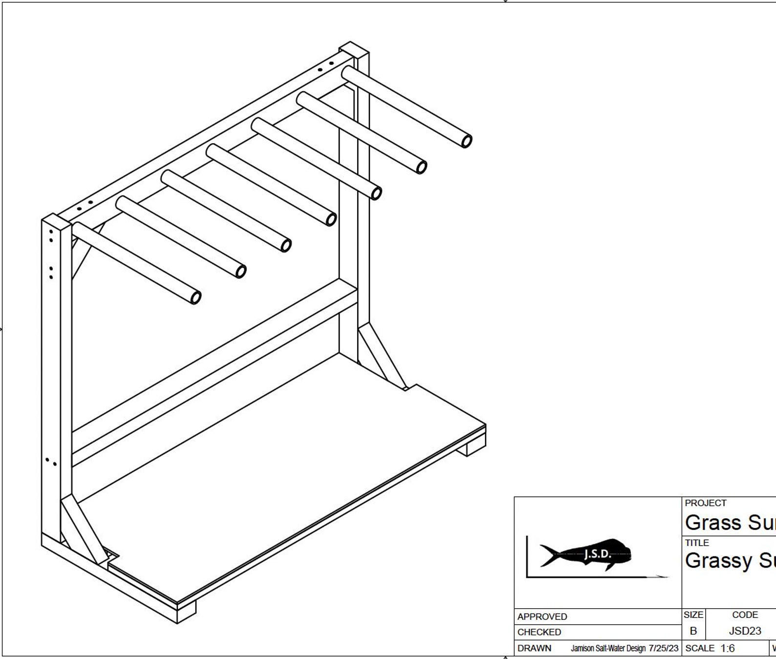 DIY Surfboard Rack Blueprints - Etsy