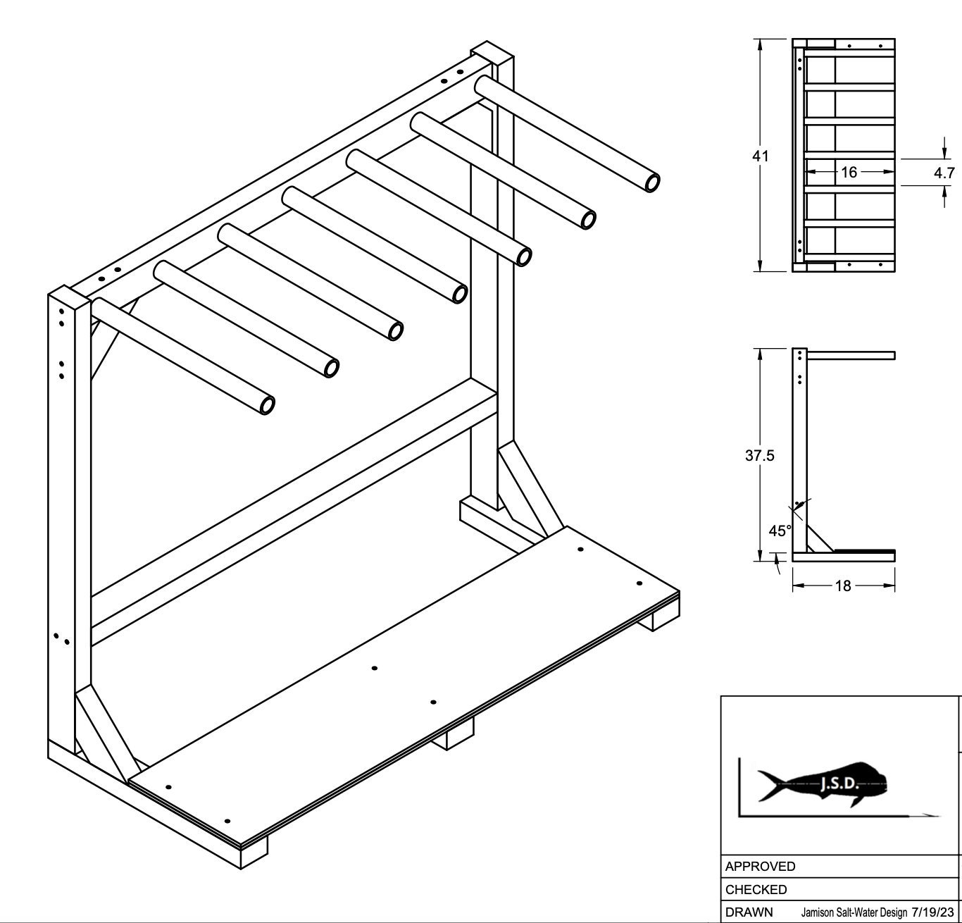 DIY Surfboard Rack Blueprints - Etsy