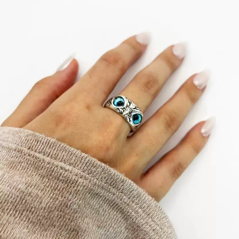Premium Finger Ring OWL EYE for Men & Women Fashion or Gift All Seeing ...