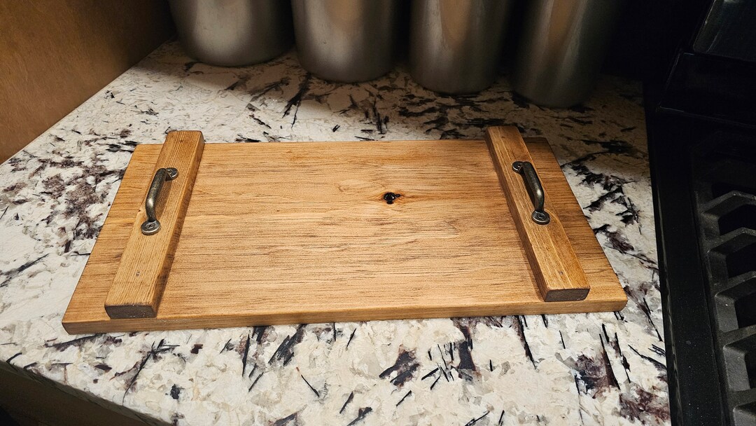 Handcrafted Wooden Serving Tray With Handles / Charcuterie - Etsy