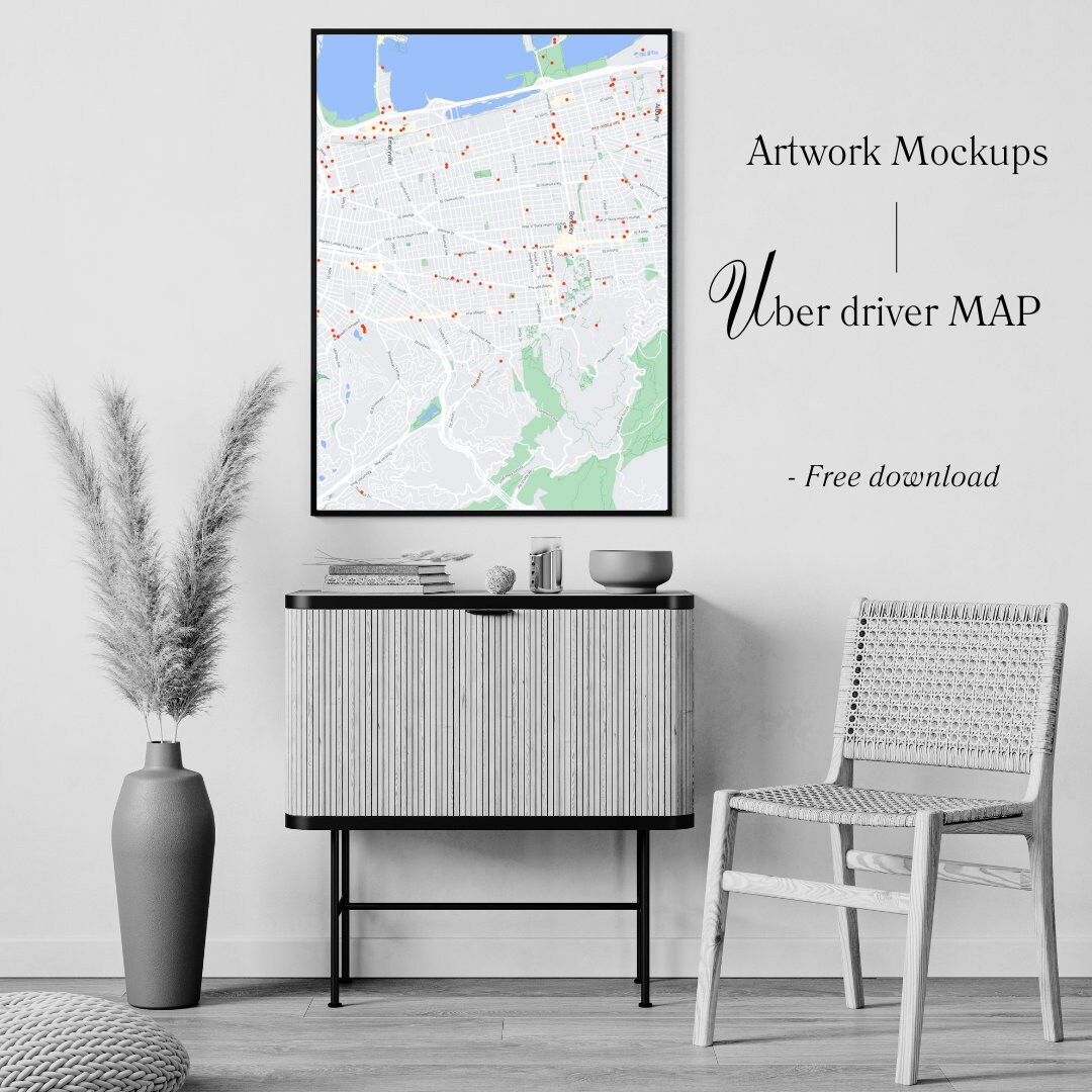 This Uber Driver Map Poster Transforms Your Space Into a Hub of Urban ...
