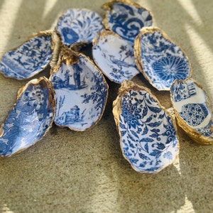 Oysters Spoiled Her. Chinoiserie Blue and White Oyster Trinket Dish - Etsy