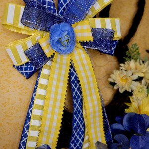 Grapevine Bunny Wreath, Easter Front Door Wreath, Blue Yellow Door ...