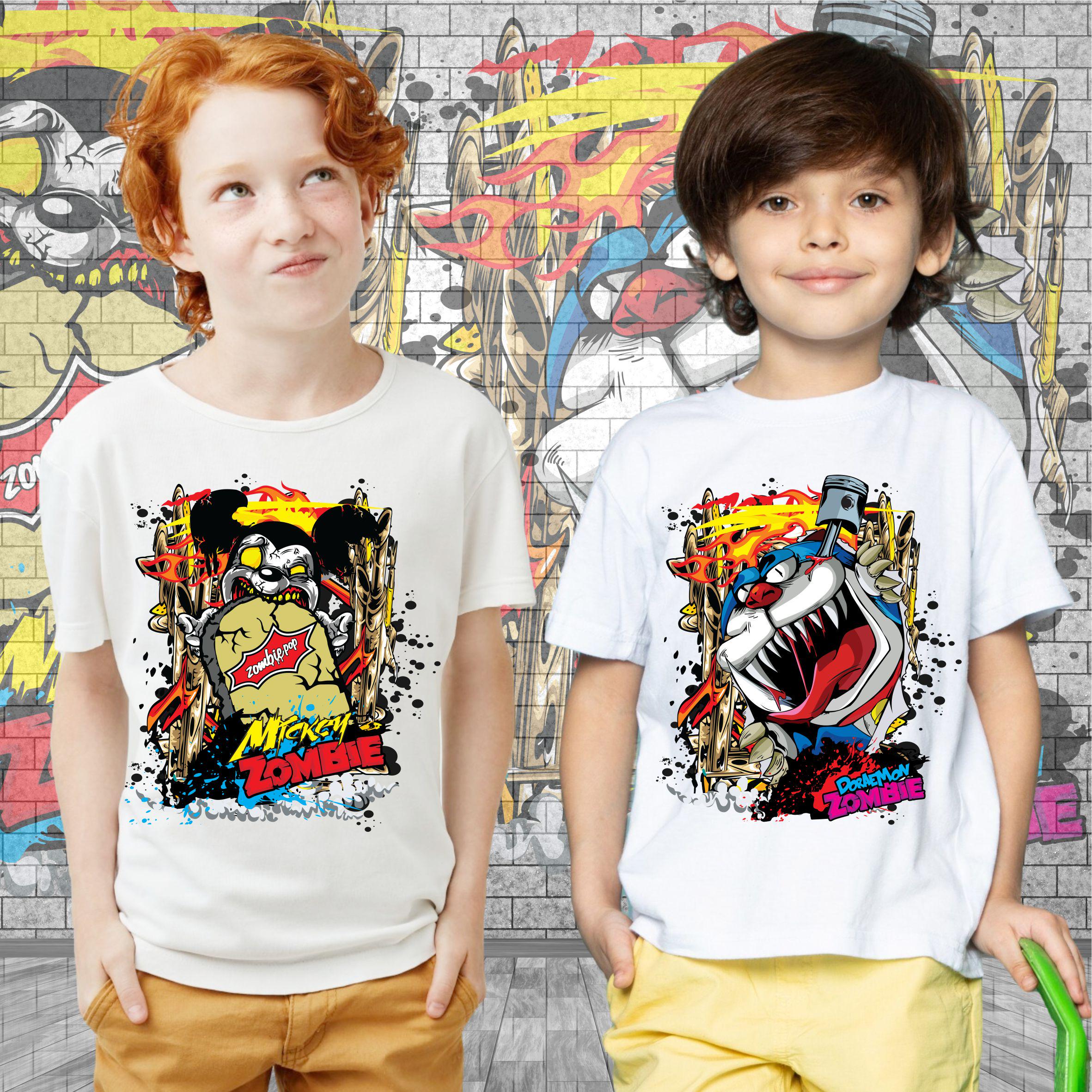 Exclusive Urban Cartoon Designs for DTF, DTG, and Sublimation in Full ...