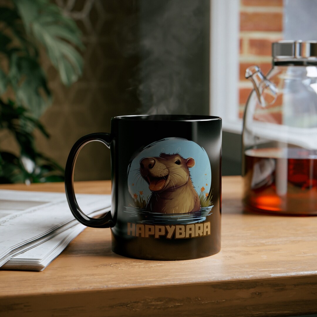 Capybara Mug Funny Cappy Mugs Art Design Capybara Capy - Etsy