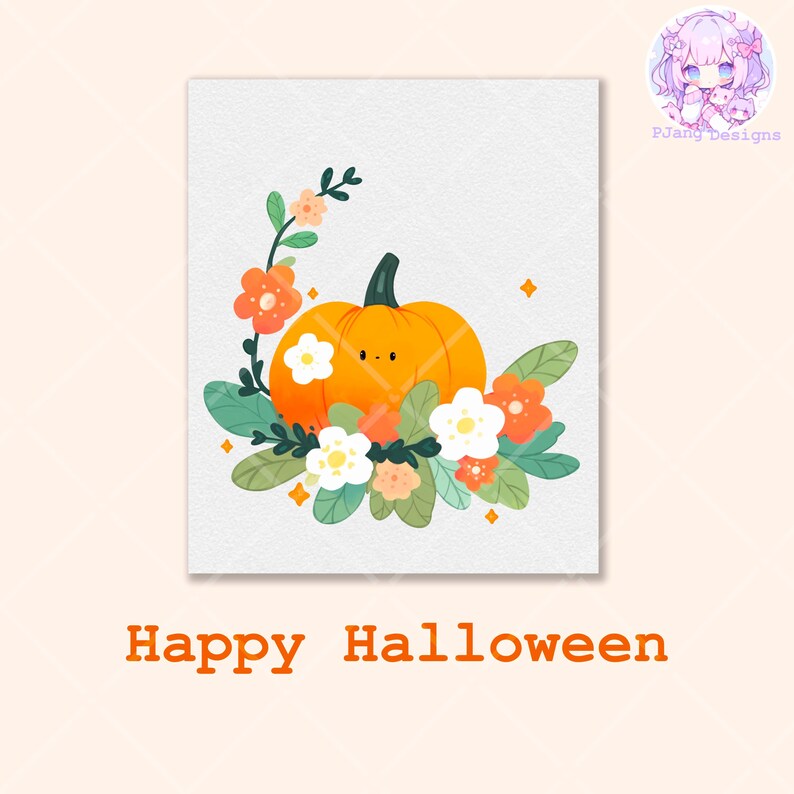 Cute Halloween Watercolor Clipart, Ghosts, Pumpkins, and Witches - Etsy