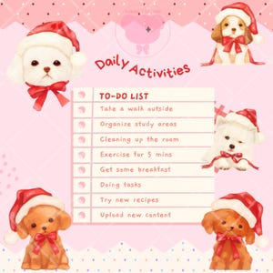 Watercolor Christmas Puppy Clipart Cute Santa Puppy Illustrations ...