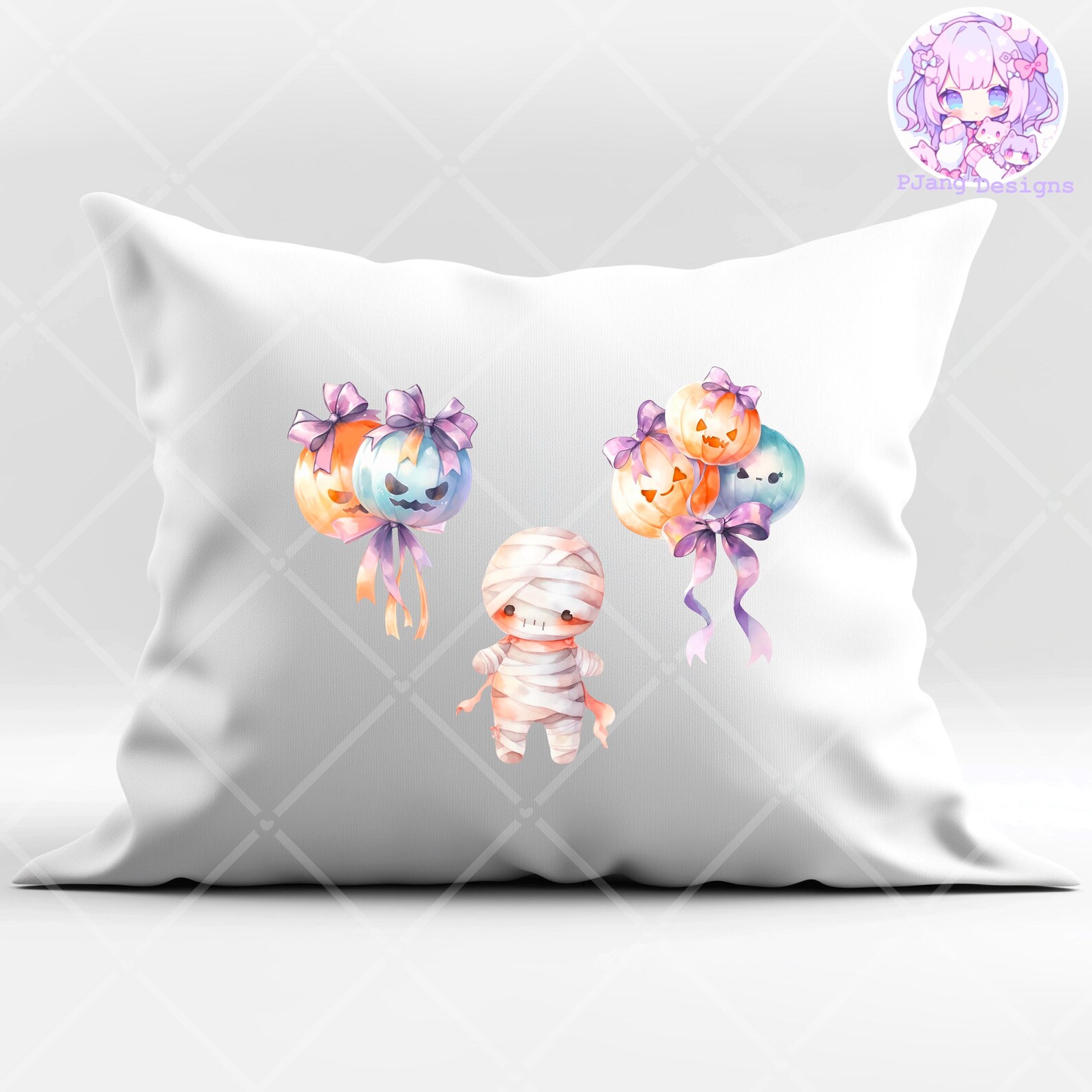 Cute Halloween Watercolor Clipart, Ghosts, Pumpkins, and Witches - Etsy