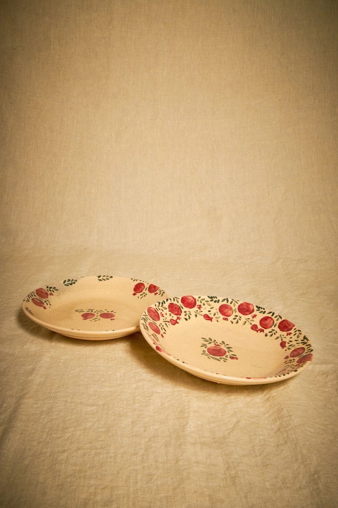 Handmade Pottery - Pomegranate Salad Plate | Dinner Plate | Ceramic ...