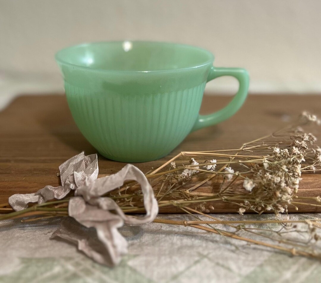 Jadeite Fire King Tea Cup - Etsy