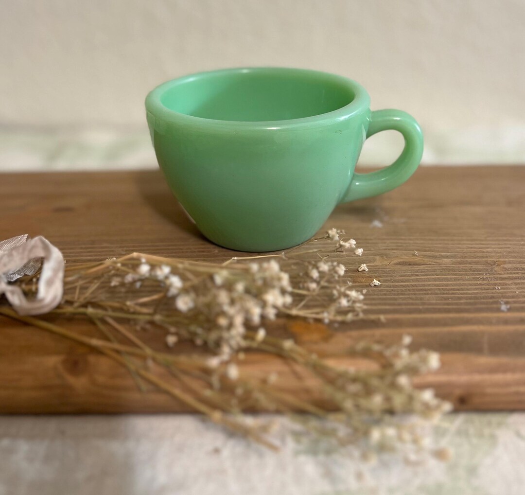 Jadeite Fire King Tea Cup - Etsy