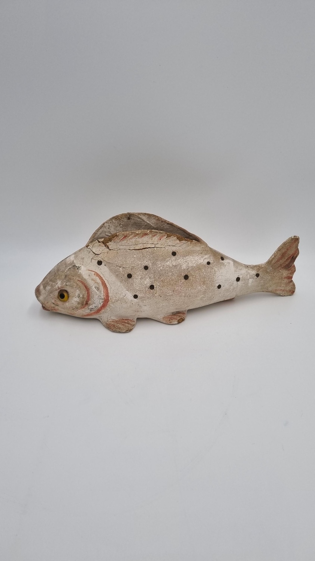 Exceptional Old 19th Century Fish Mail Holder in Boiled Cardboard ...