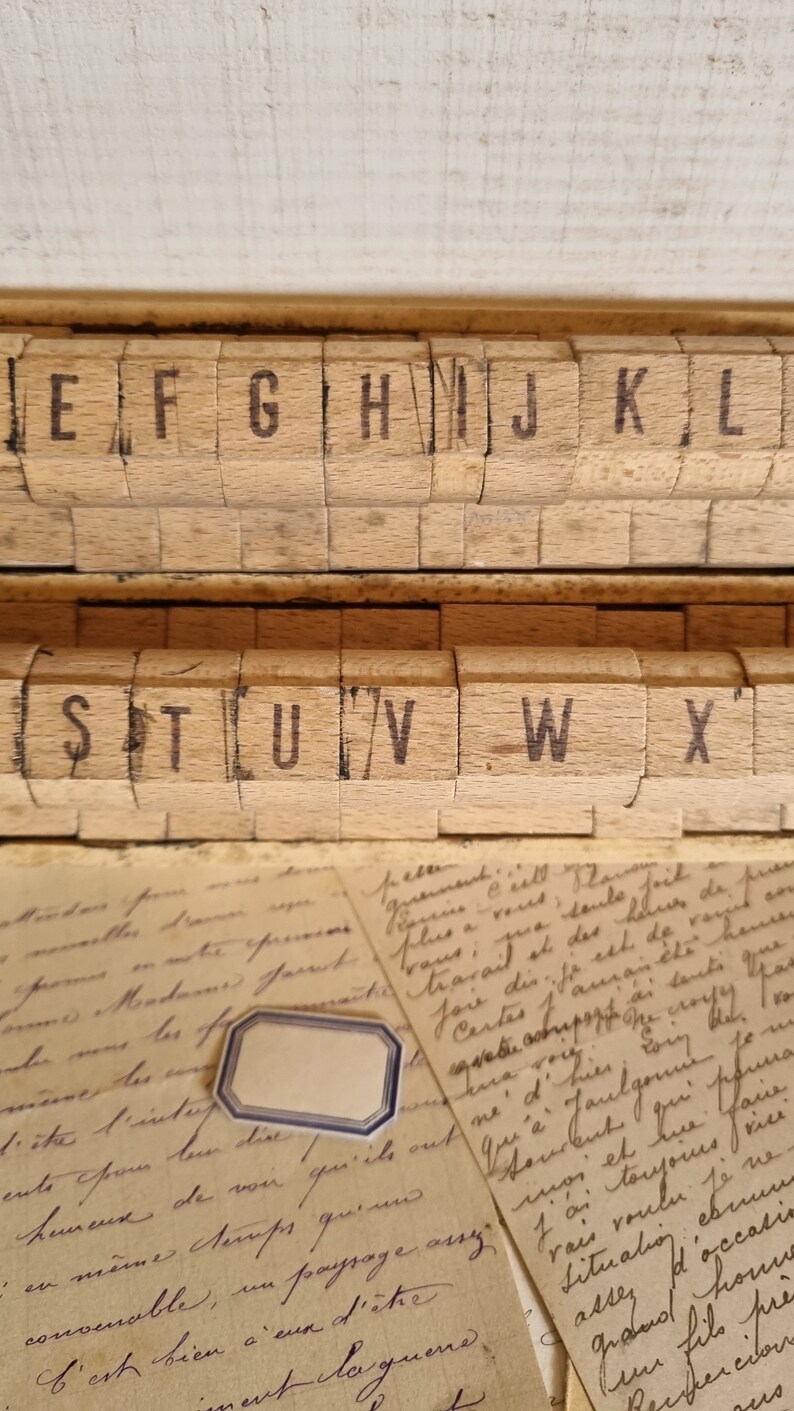 Old Complete Alphabet Stamps Never Used Original Box French Flea Market ...