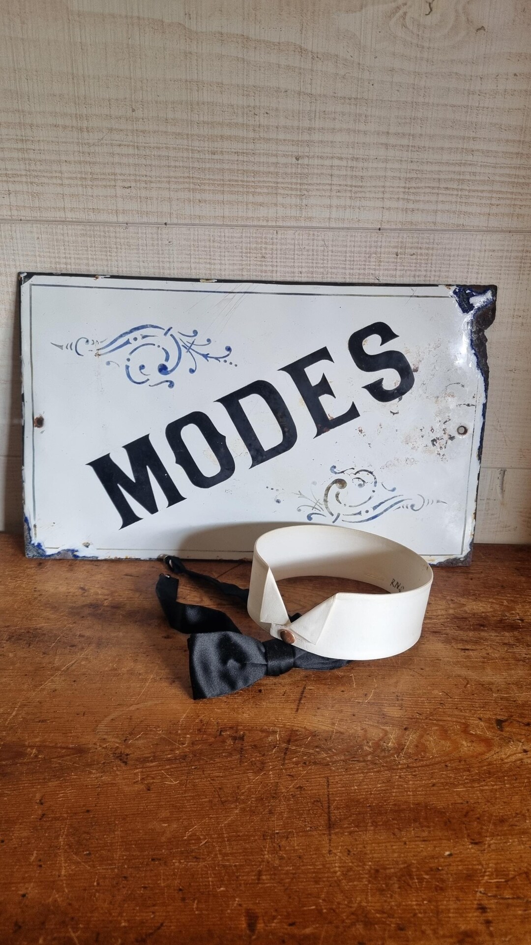 Antique Enamel Sign From a French Fashion Department Store, Flea Market ...