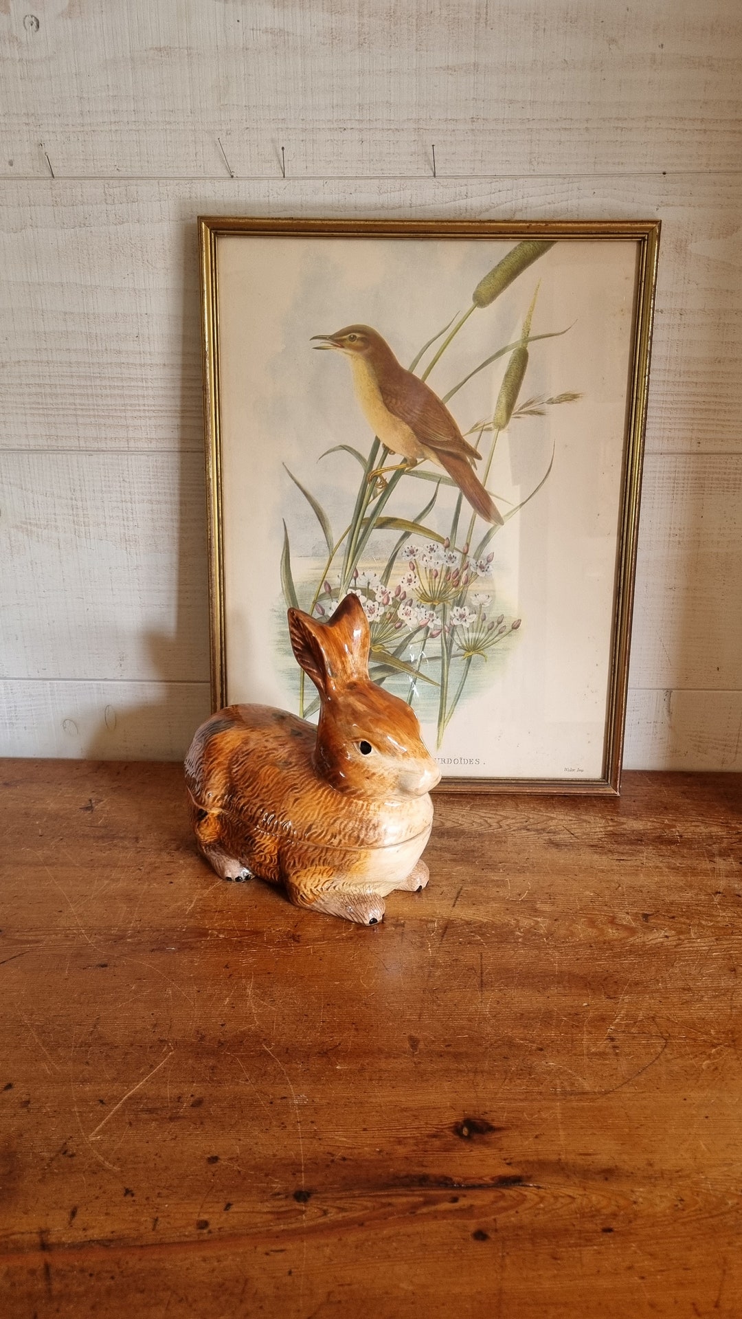 Rabbit Terrine Caugant Old Vintage Dish Pot Pot French Flea Market - Etsy