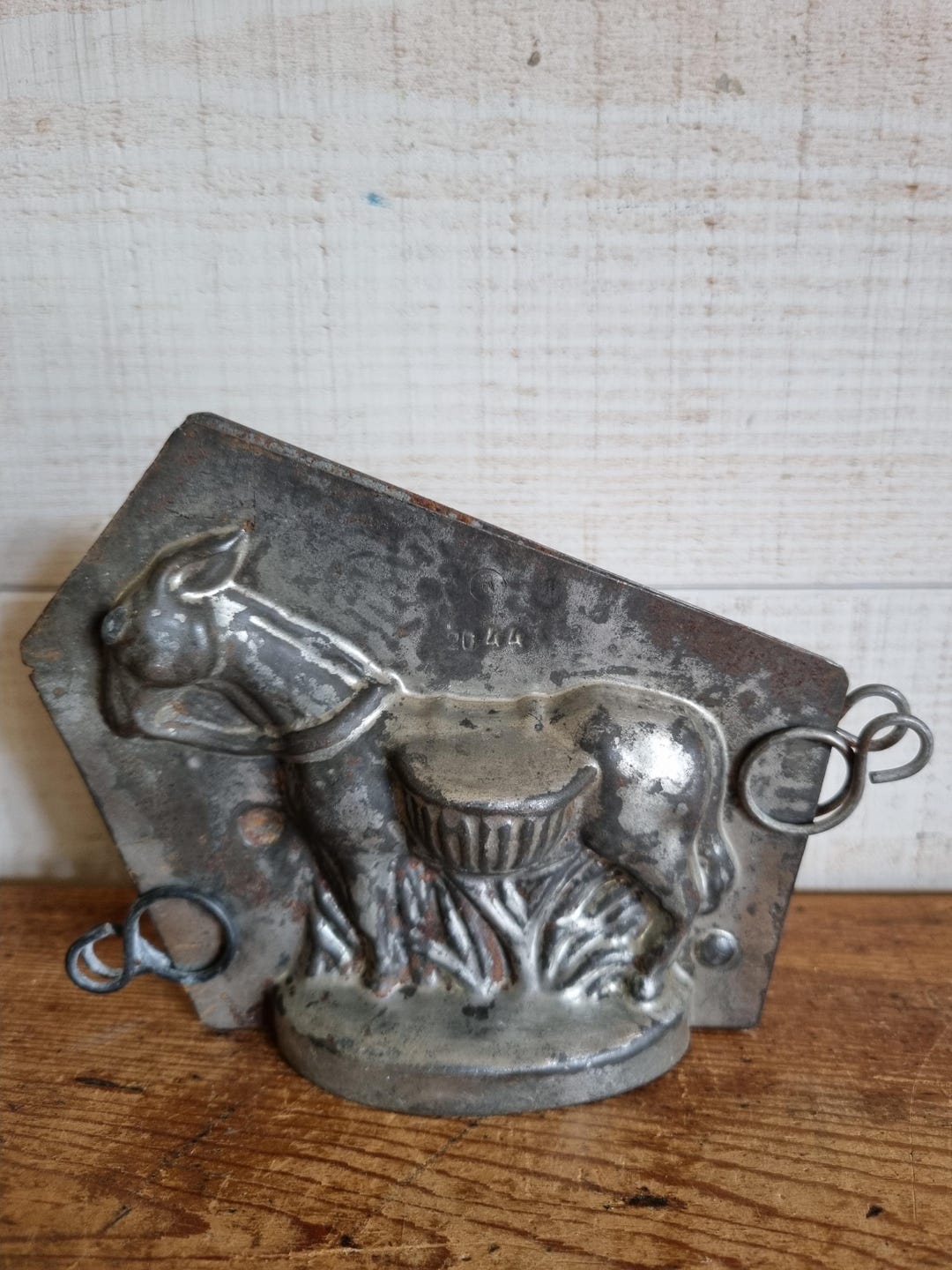 Antique Chocolate Mold, Small Donkey With Basket, Christmas, French ...