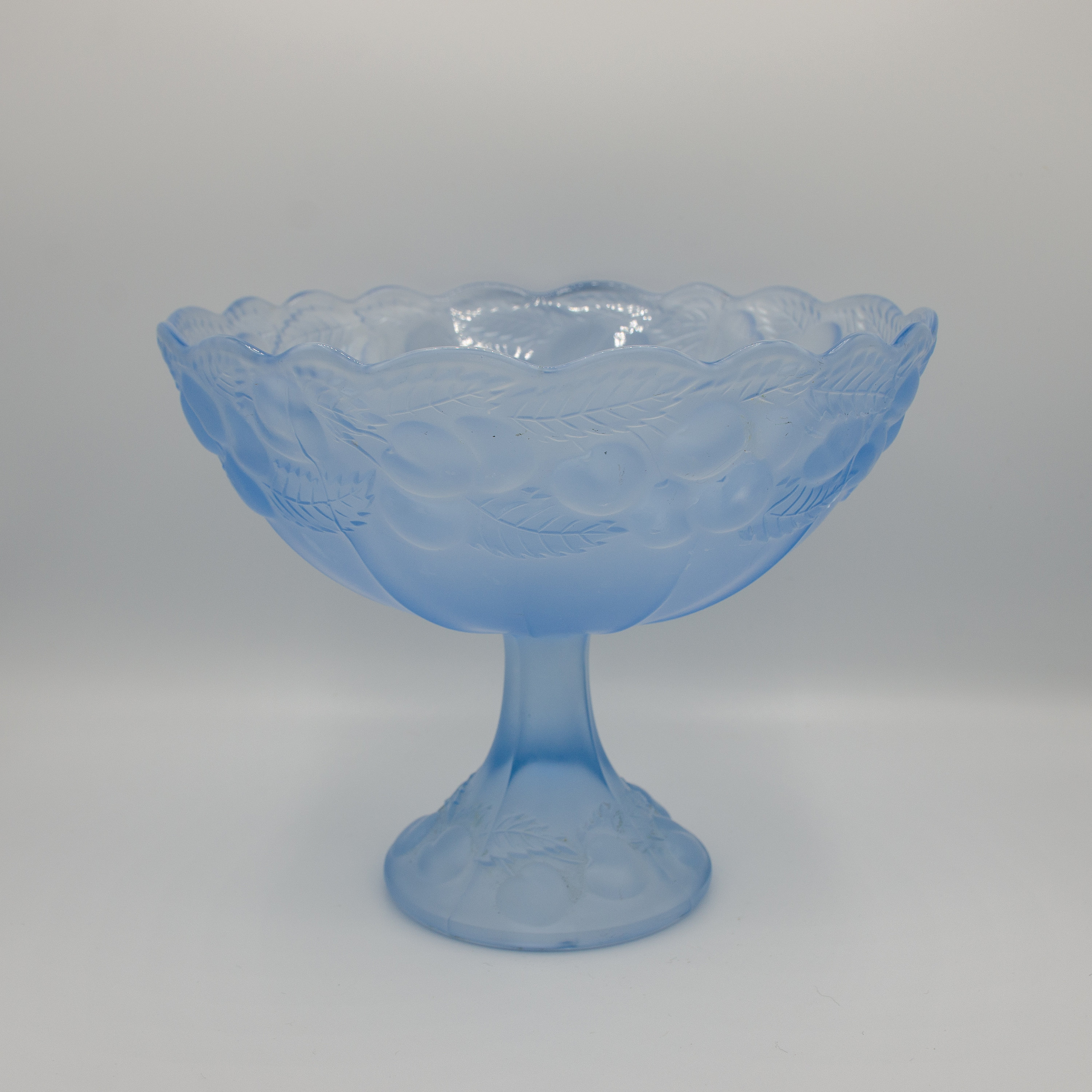 Antique Barolac Josef Inwald Czech Art Glass Large Blue Satin - Etsy