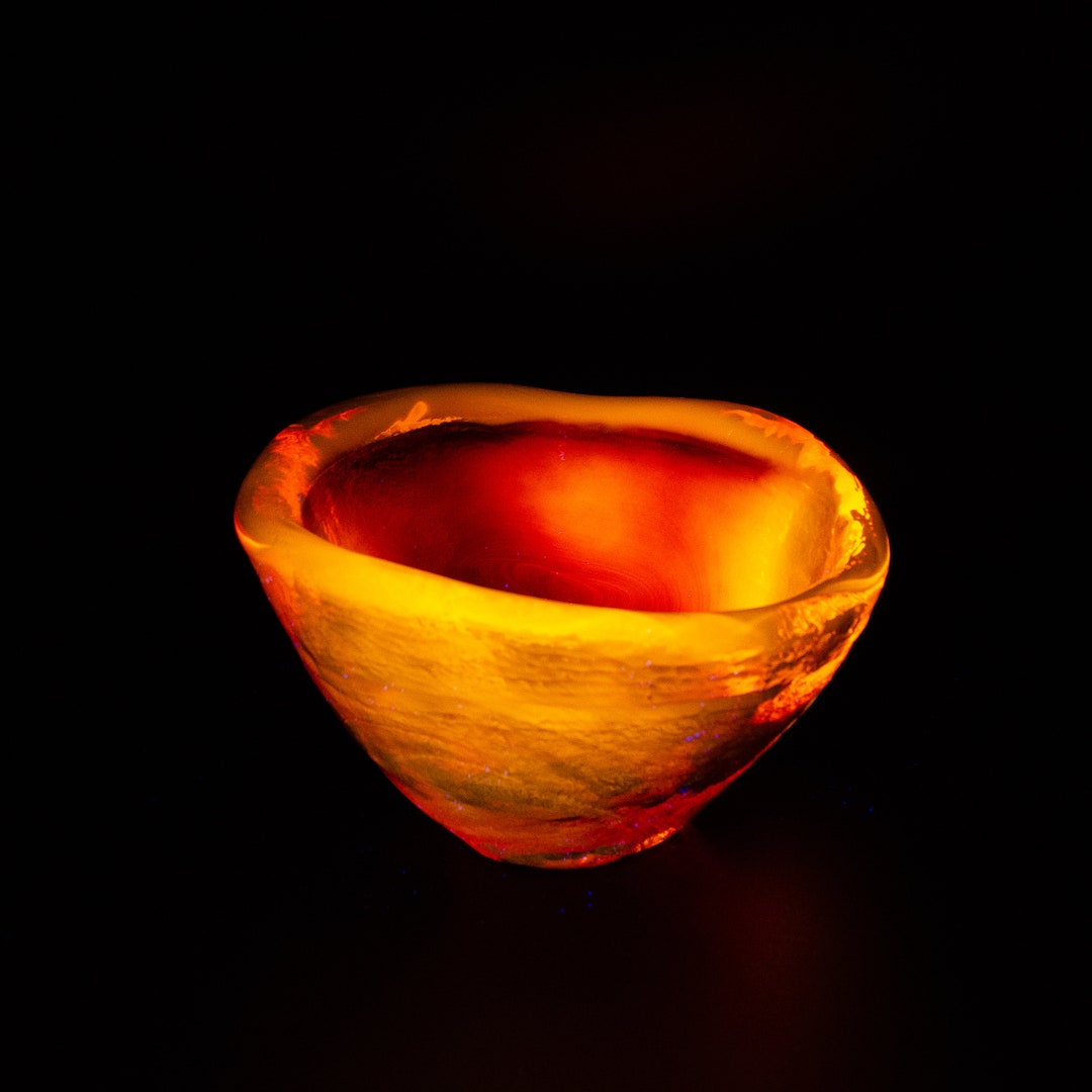 Exceptional Vintage Blenko Art Glass Bowl by Wayne Husted Textured ...