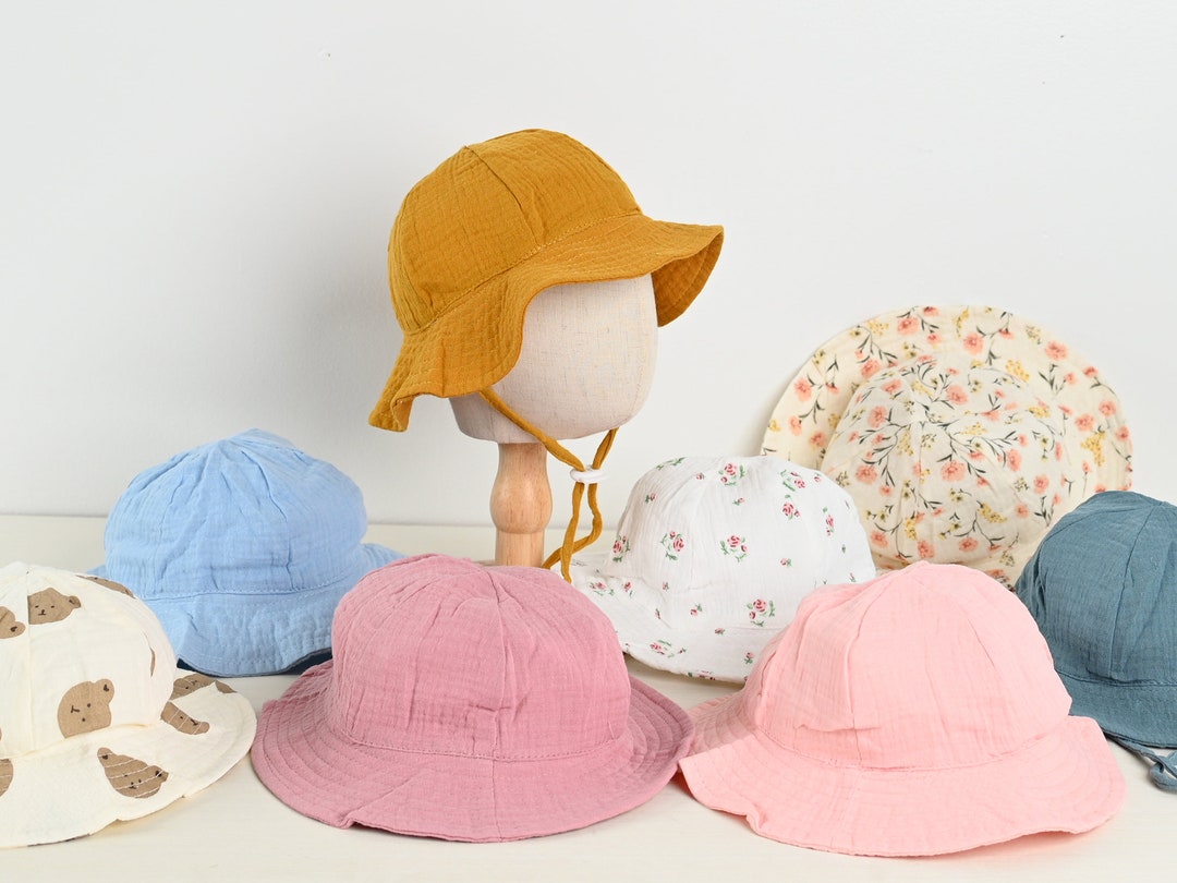 Baby Summer Hats, Play Hats, Infants Cotton Sun Hats, Muslin Summer Hat ...
