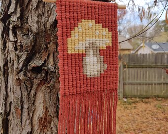 Macrame Mushroom Wall Hanging Art - Etsy