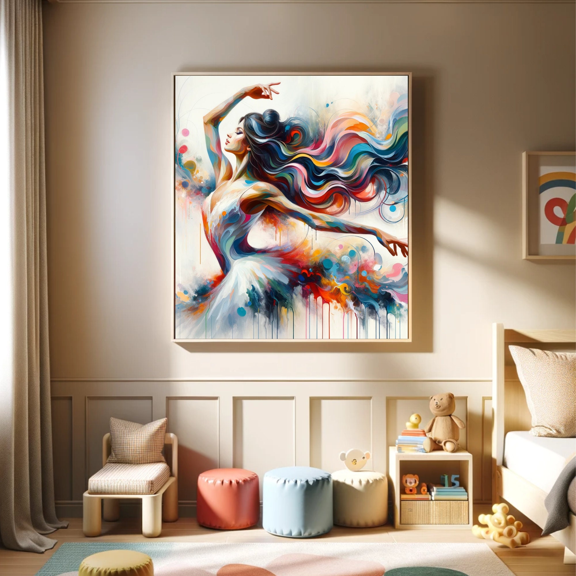 Ballet Dance Artwork Unique Colorful Wall Décor Abstract - Etsy