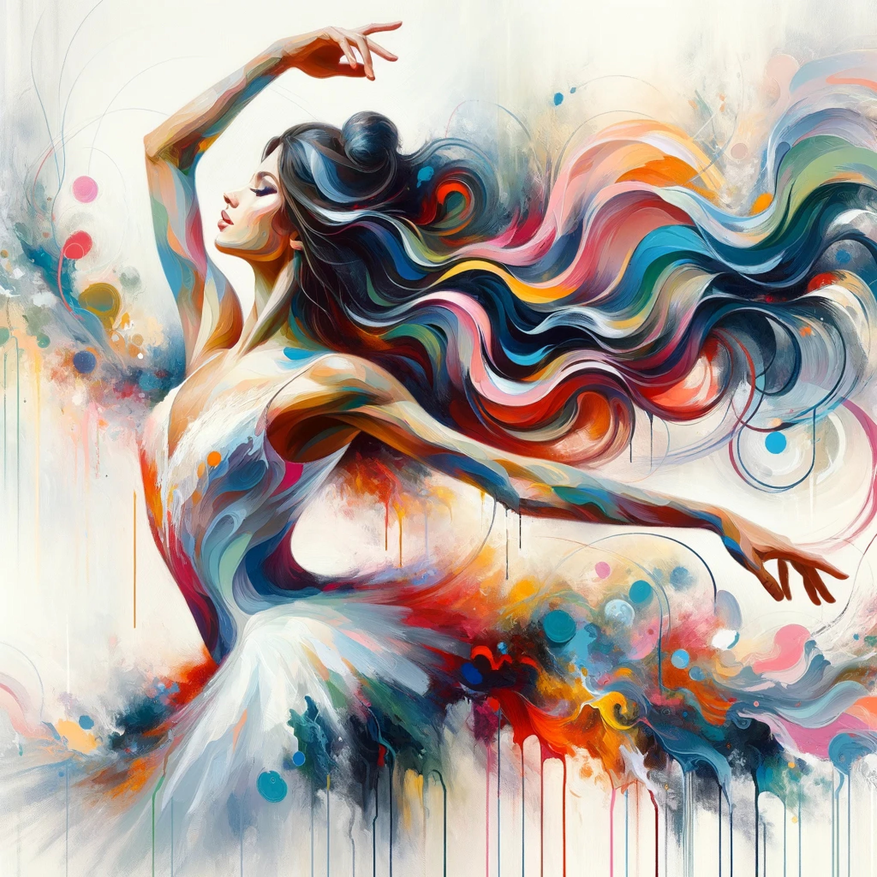 Ballet Dance Artwork | Unique Colorful Wall Décor | Abstract Art ...