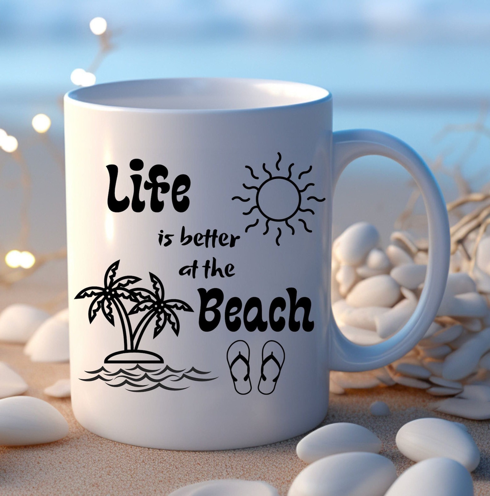 Life is Better at the Beach Mug, Beach Life Mug, Beach Lover Mug, Beach ...