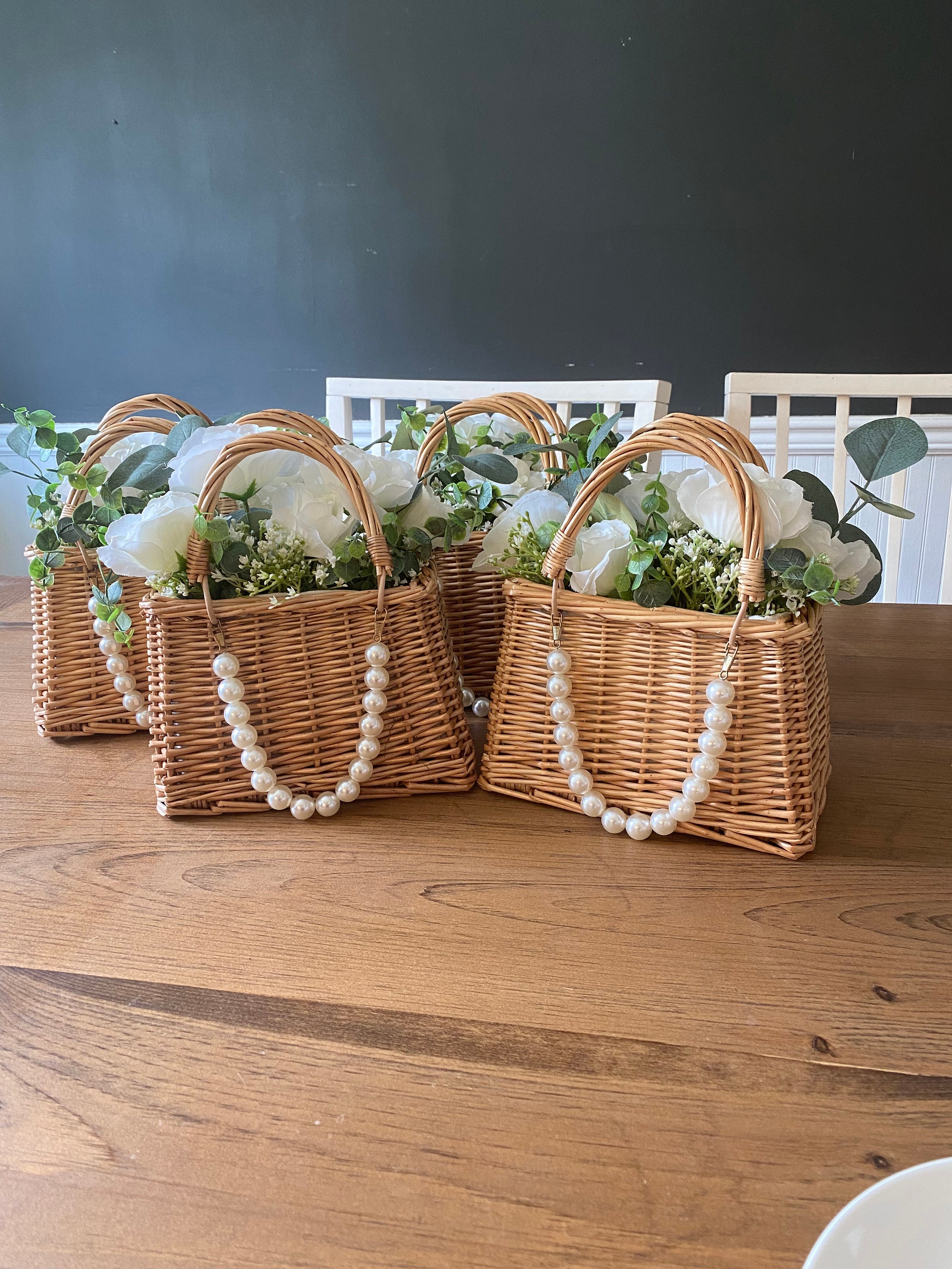 Bridesmaid Bouquet Basket / Bridesmaid Gift - Etsy