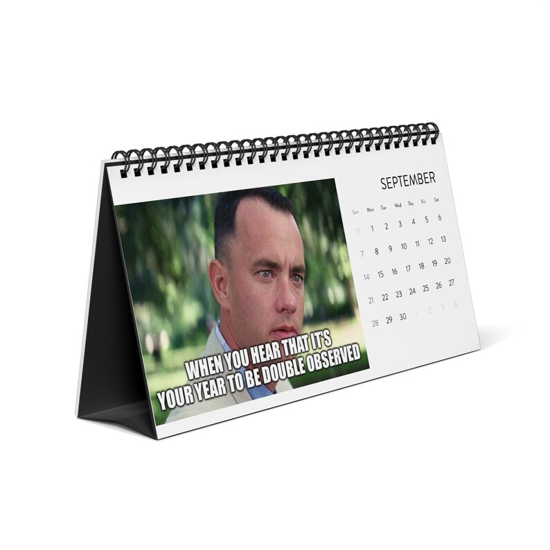 Teacher Meme Calendar 2025 Desktop Calendar 2025 Grid Funny Middle ...