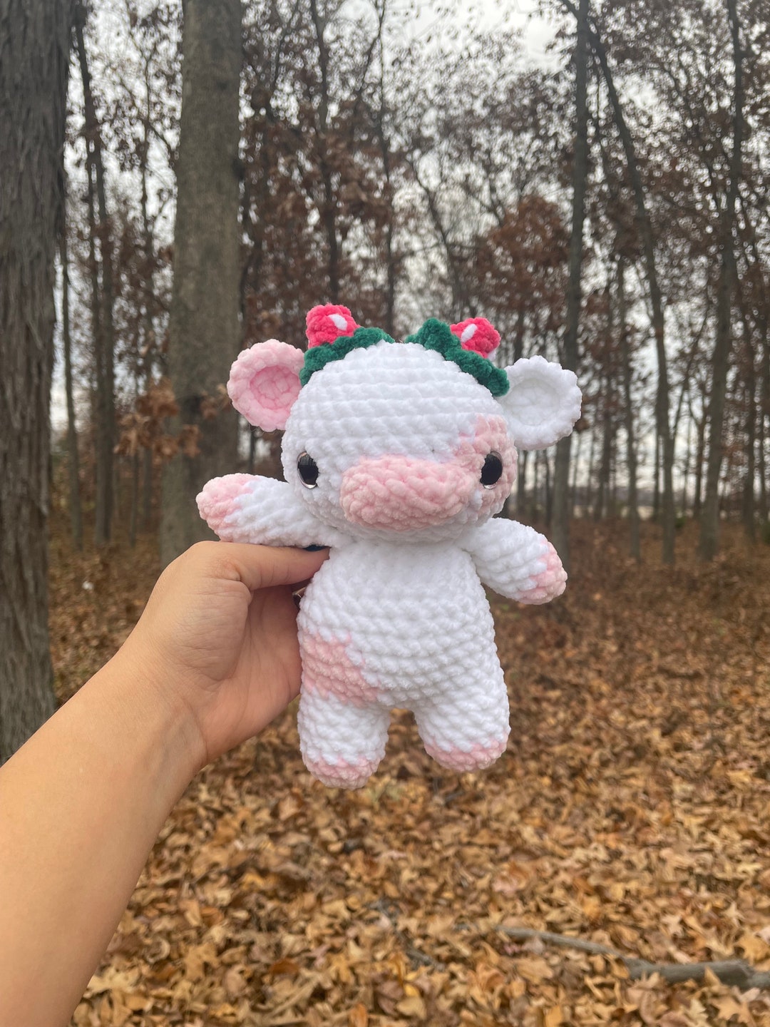 Strawberry Cow Stuffed Animal Cute Plushie Amigurumi - Etsy