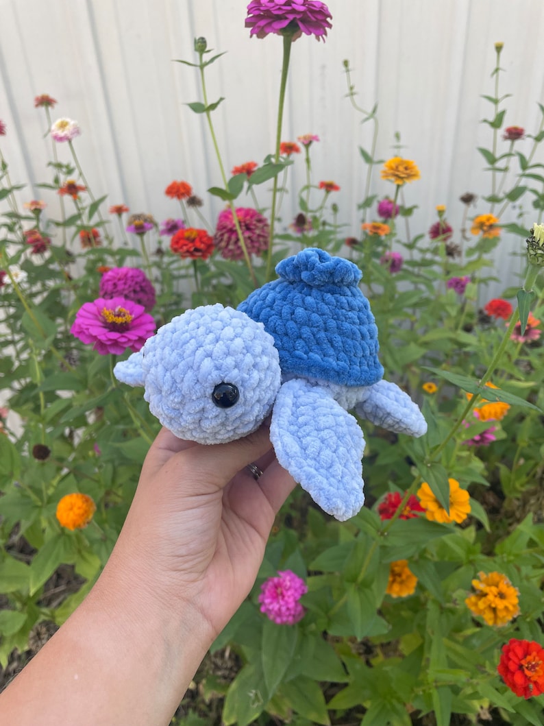 Mini Blueberry Sea Turtle Small Cute Plushie Amigurumi - Etsy
