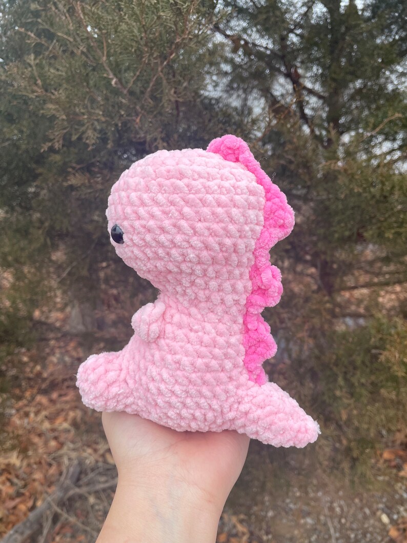 Pink T-rex Dinosaur Plushie Cute Amigurumi - Etsy