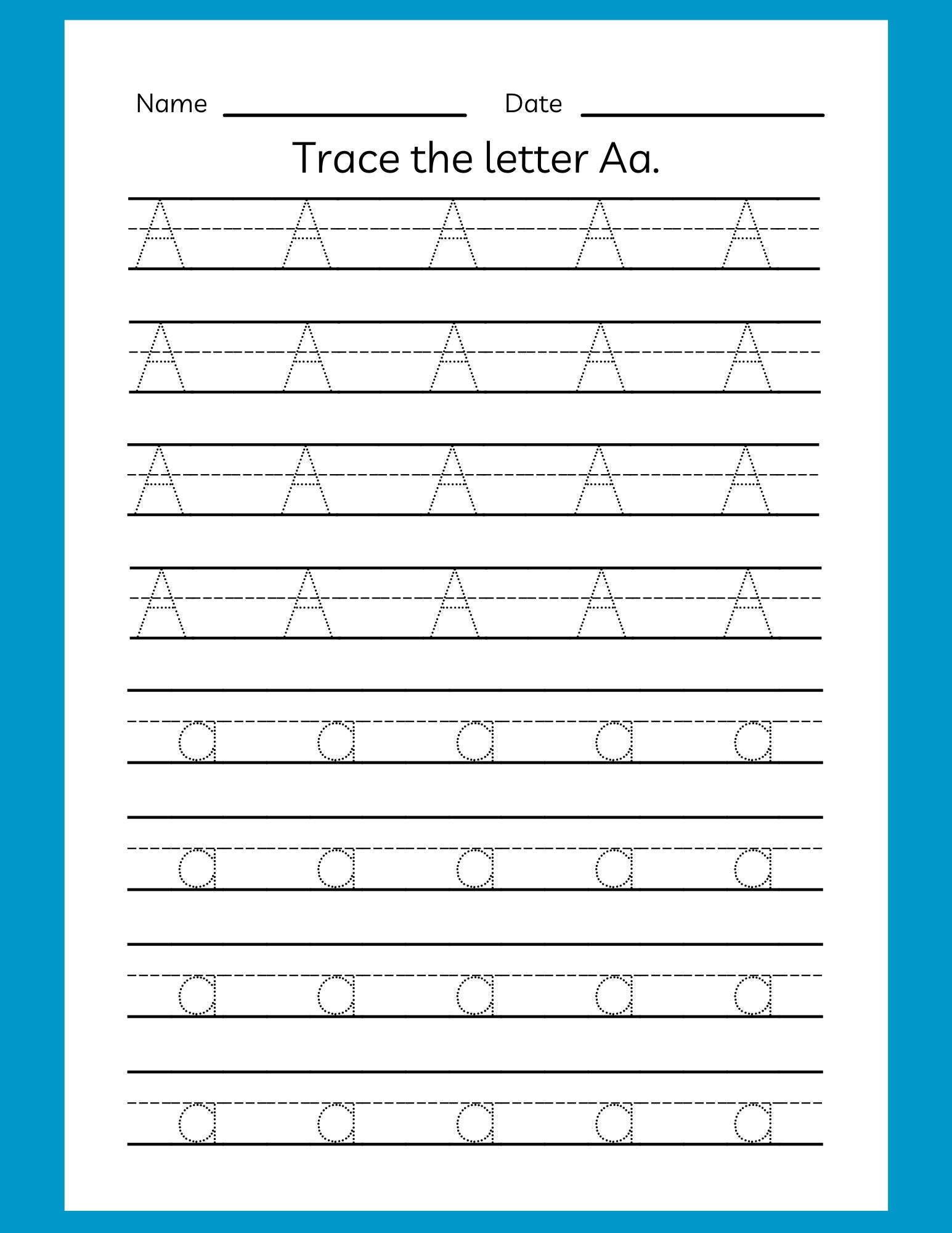 Pre-kinder Alphabet Template - Etsy