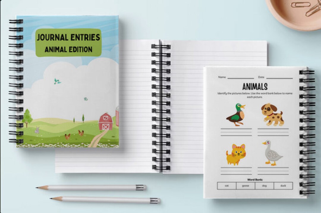 Kids Journal Entry Template (animal Edition) - Etsy