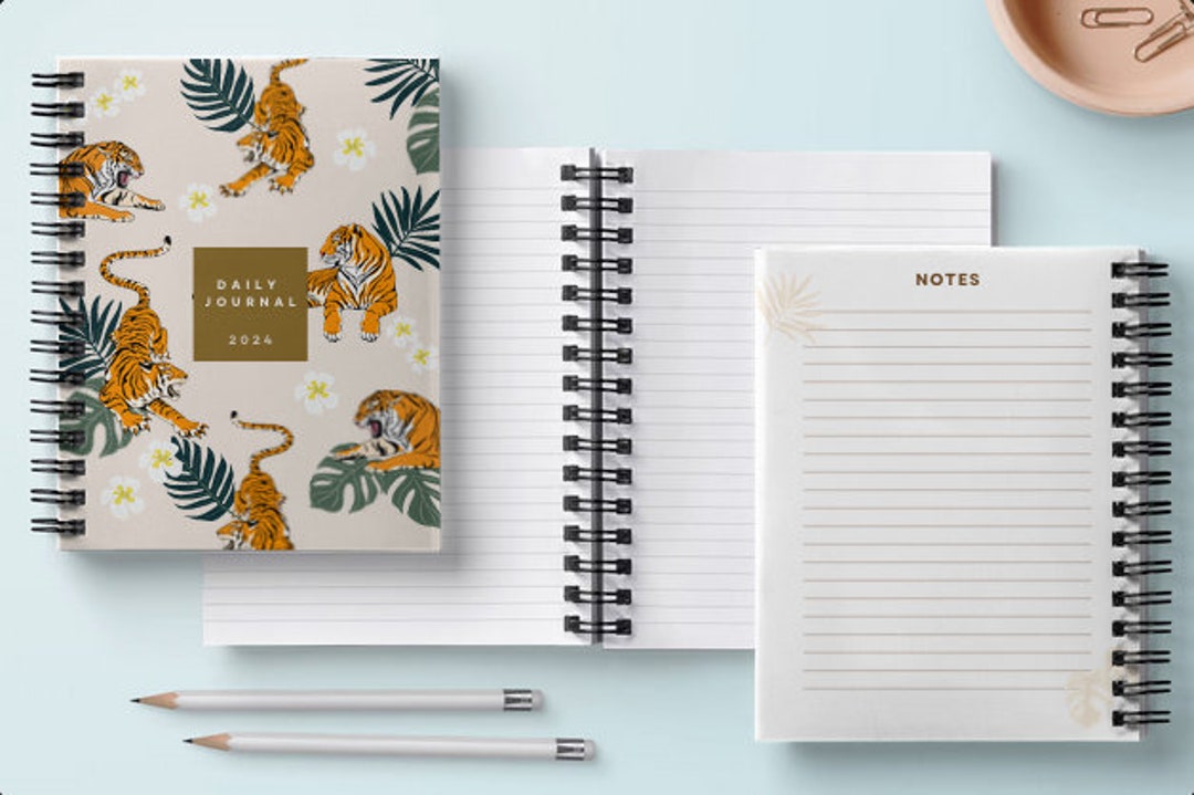 Tiger Journal Template - Etsy