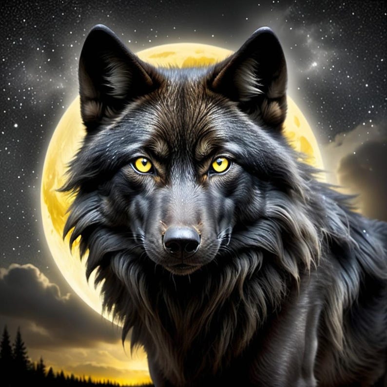 Black Wolf Spirit Guide Spell - Etsy