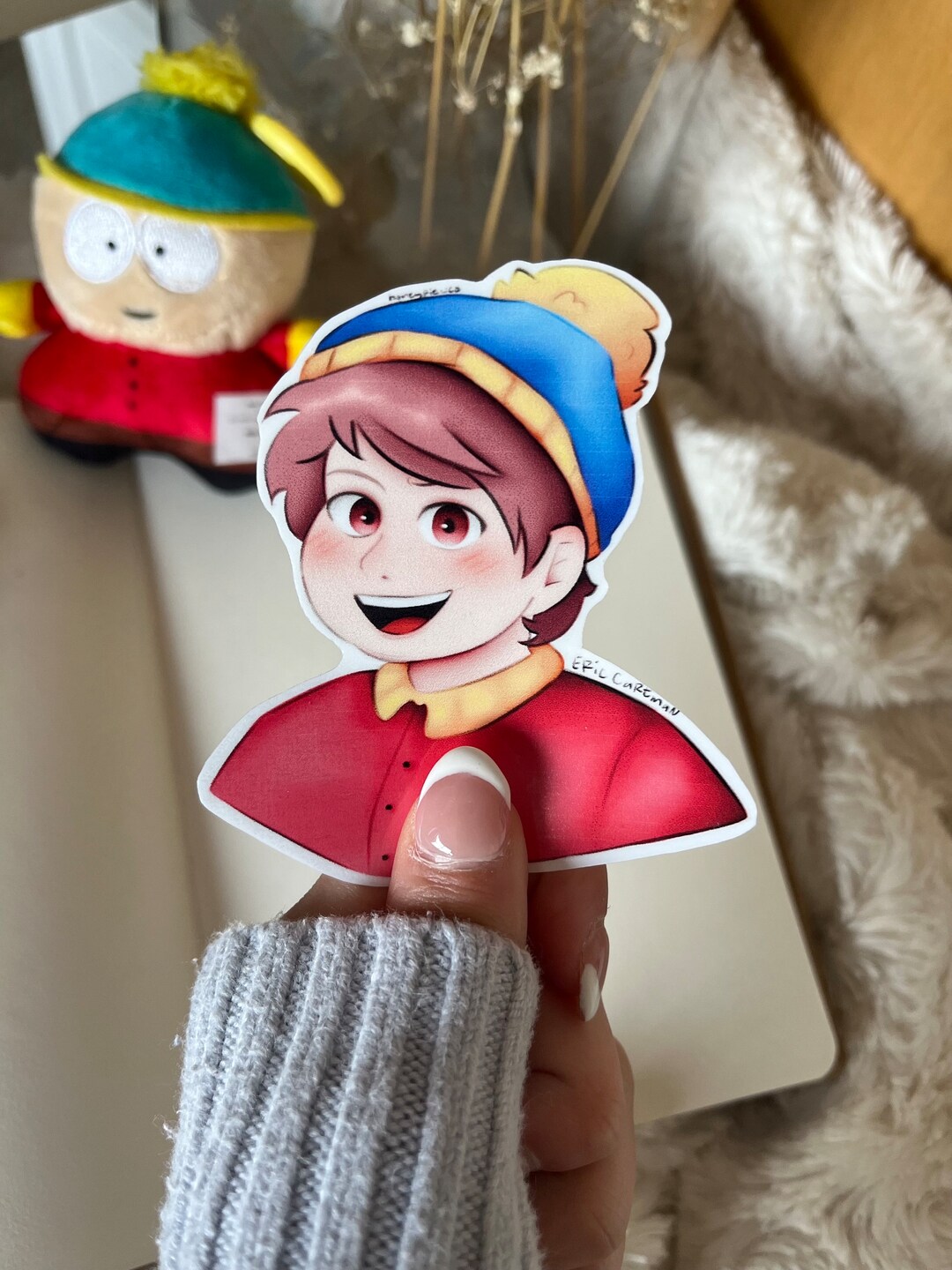 Eric Cartman South Park Stickers for Water Resistant Water Bottle Gloss ...