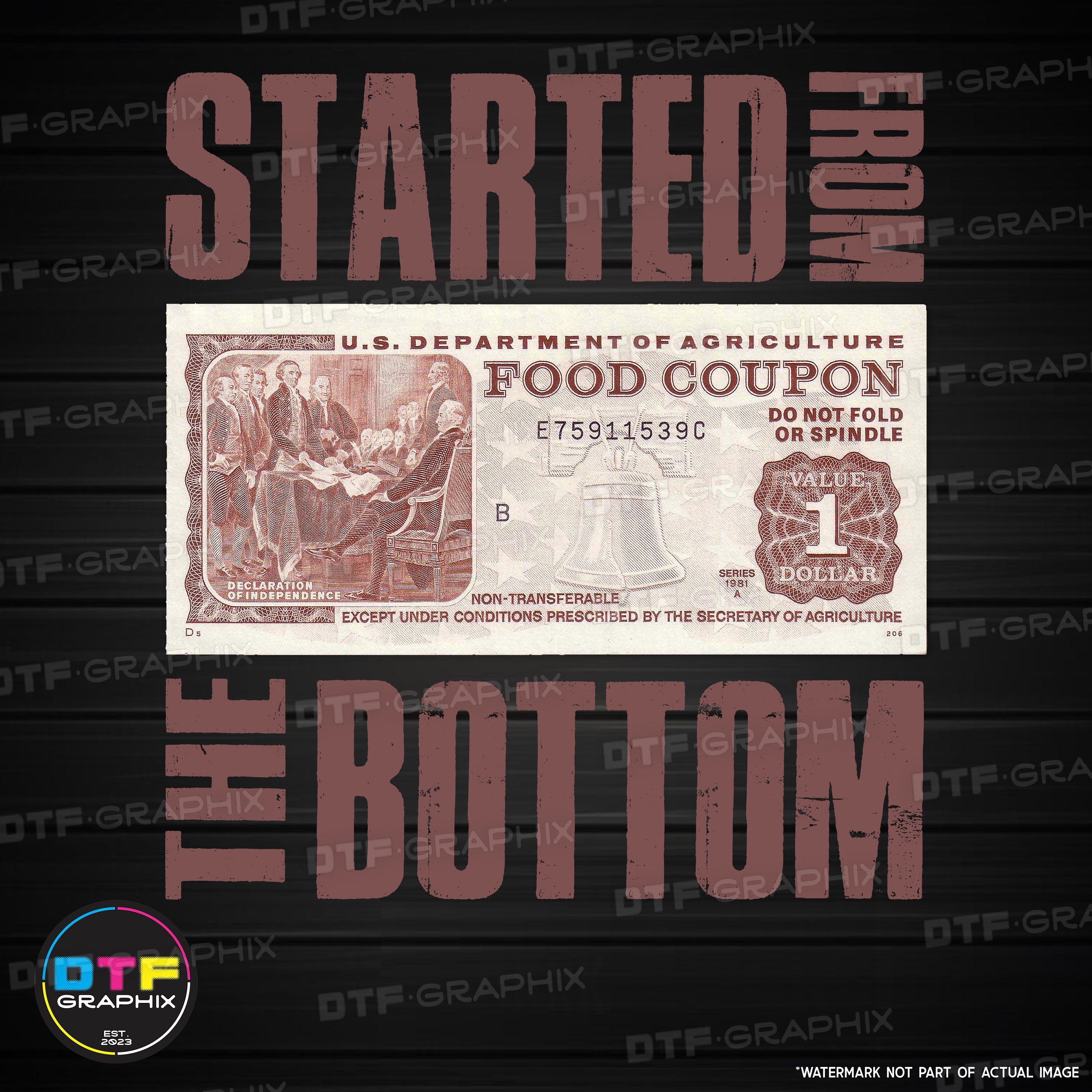 Started From the Bottom: Digital Artwork (PNG) for DTF Printing and ...