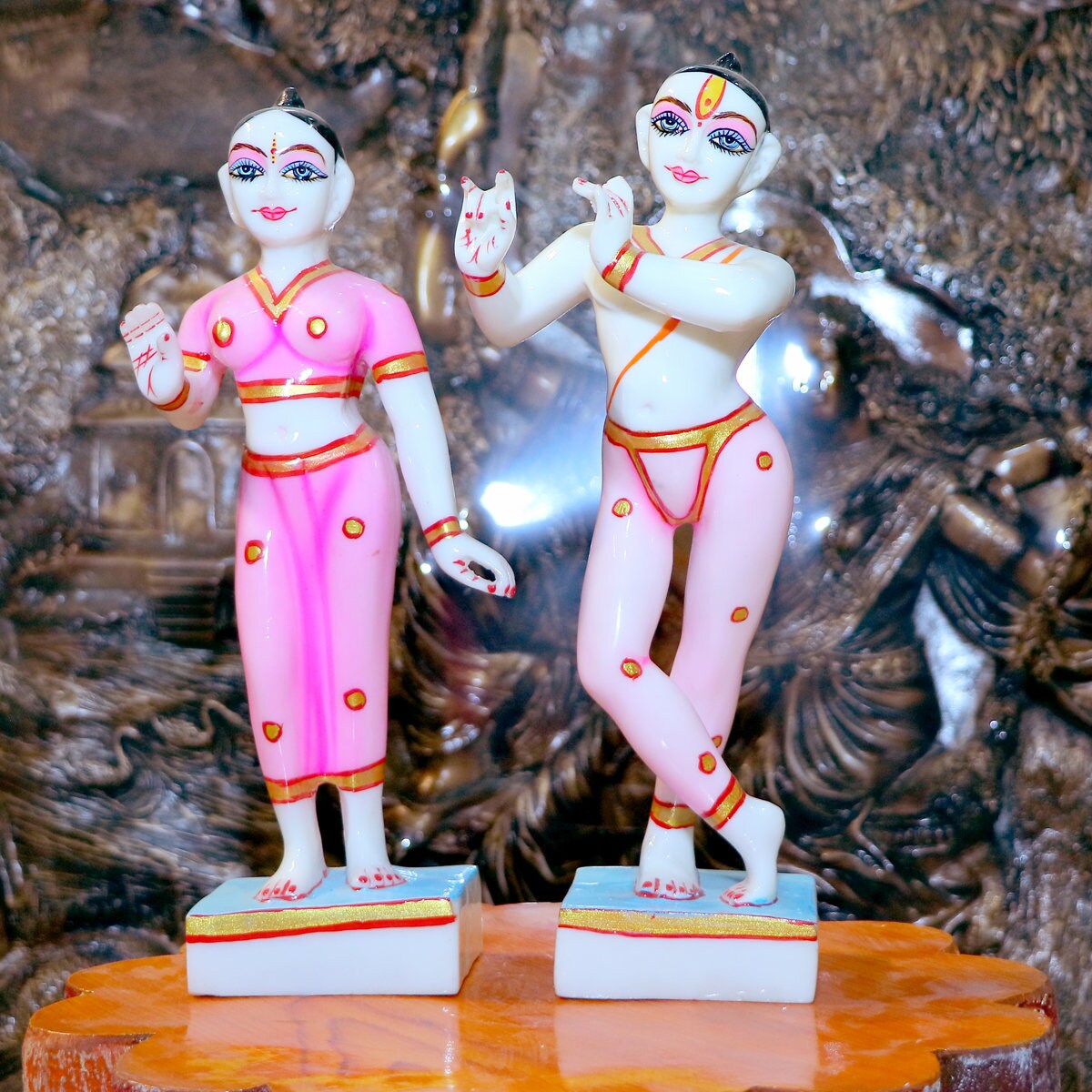Radha Krishna Statue/murti/figurine/idol.cultured Marble Krishn Radha ...